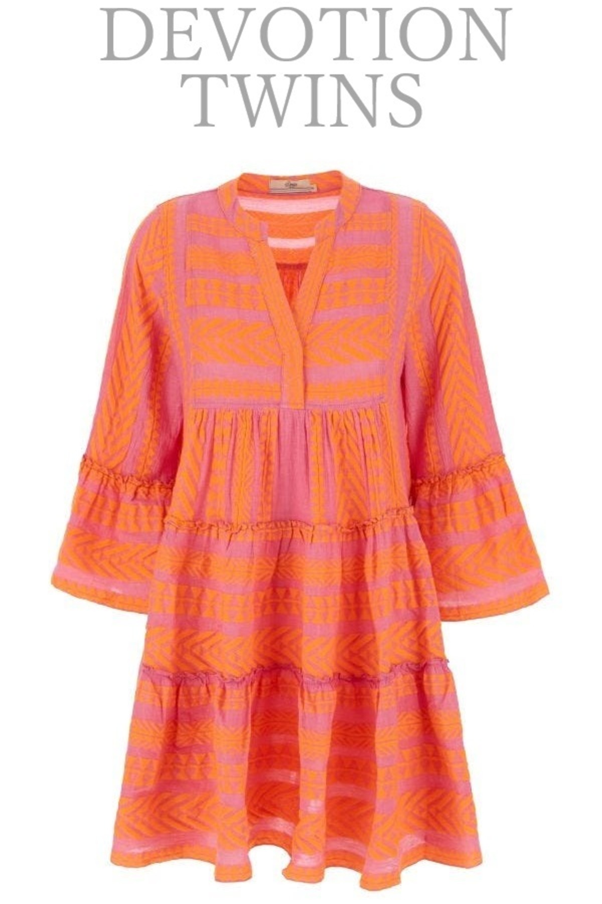 ツートンカラーのコットンブレンドドレス By：DEVOTION TWINS（デボーション ツインズ） | dranb（ドランブ） ハイブランド 全品送料無料