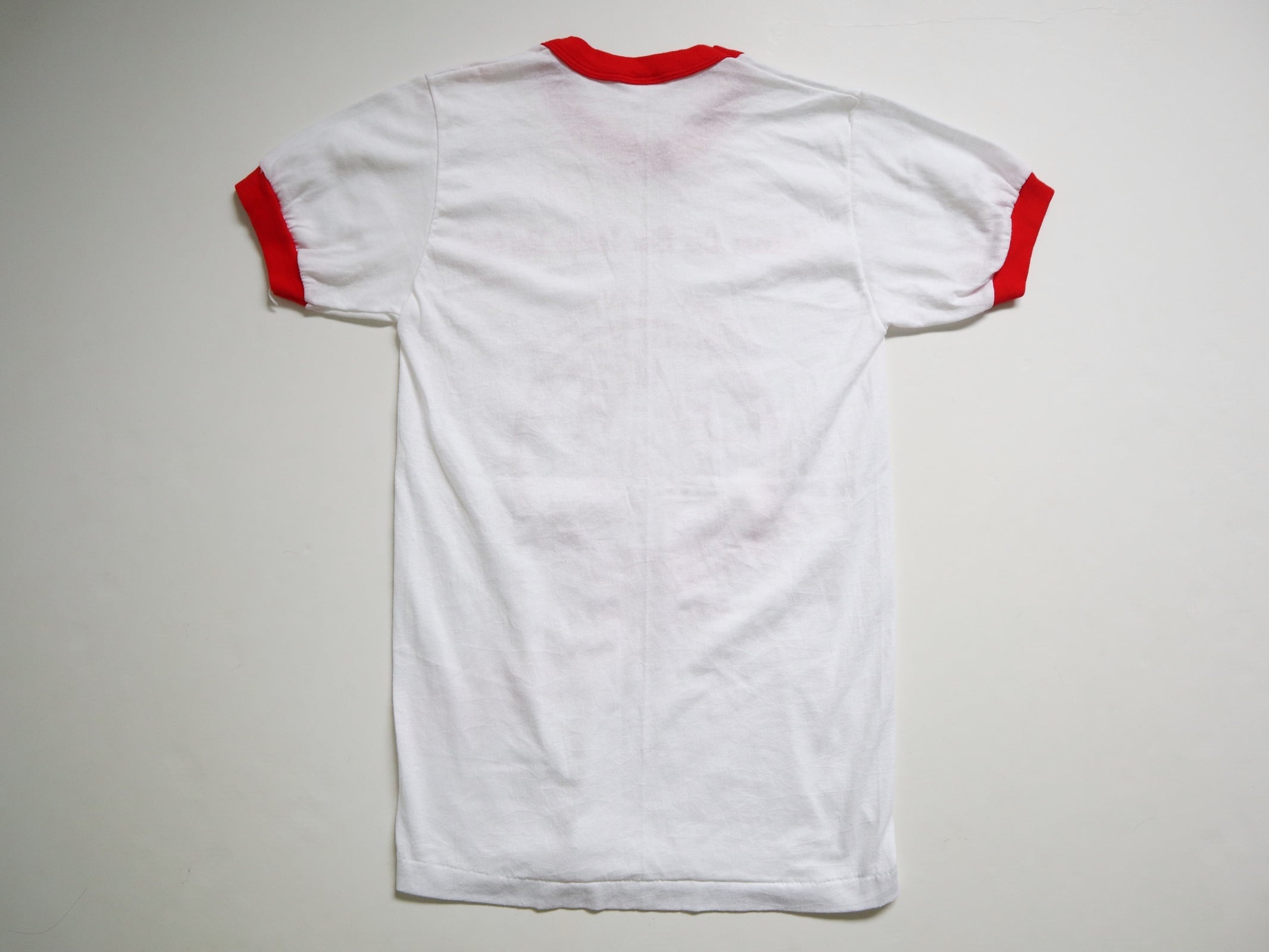 80s made in USA sportswear print ringer tee(red) | ibee