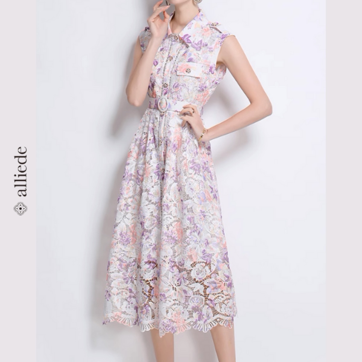 フローラルレースワンピース A2947 | alliede