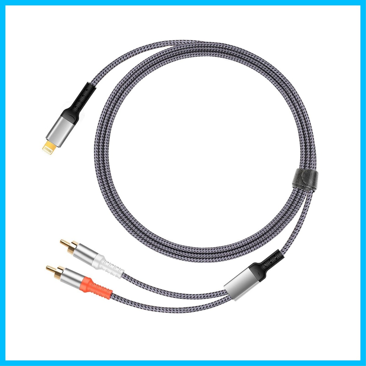 Lightning RCA 変換ケーブル iPhone ライトニング RCA Yスプリッ ステレオ オーディオケーブル 対応 iPhone ...