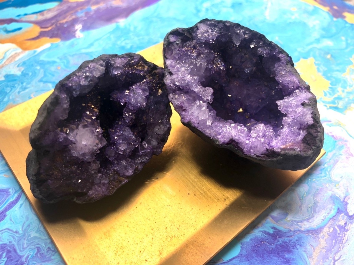 Natural stone 【Color geode purple 】 | Pro memoria