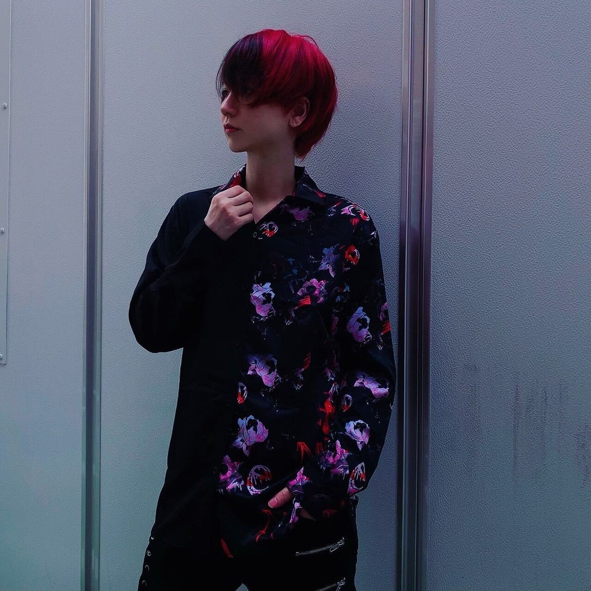TWO-TONE SHIRT【RED NIER ROSE】 | NIER CLOTHING