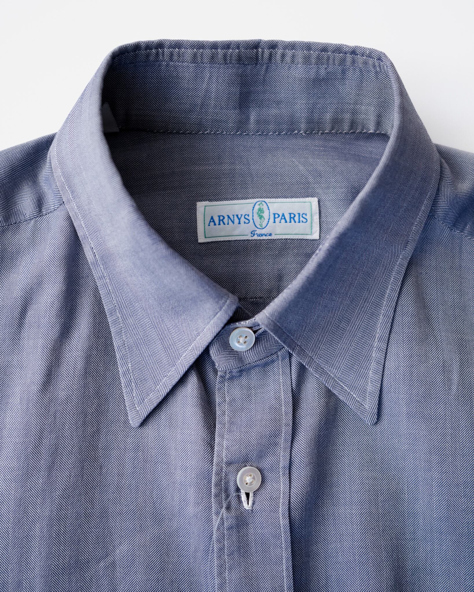 [00's] "ARNYS PARIS" Cotton Herringbone Regular Collar Shirt ...