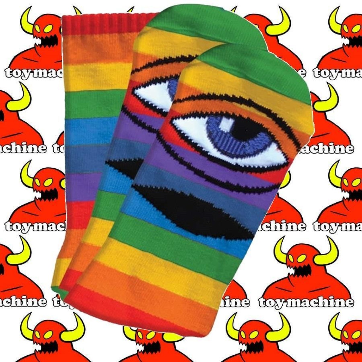 TOYMACHINE 】SECT EYE SOCKS III(RAINBOW) トイマシーン ソックス 靴下 | ストリートファッション ...