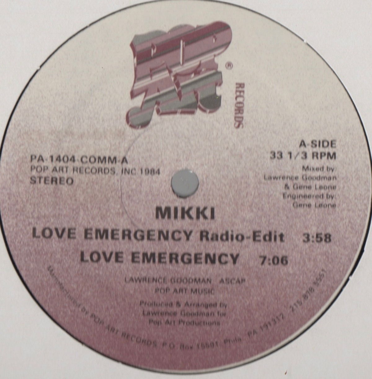 【12inch】Mikki / Love Emergency | COMPACT DISCO ASIA