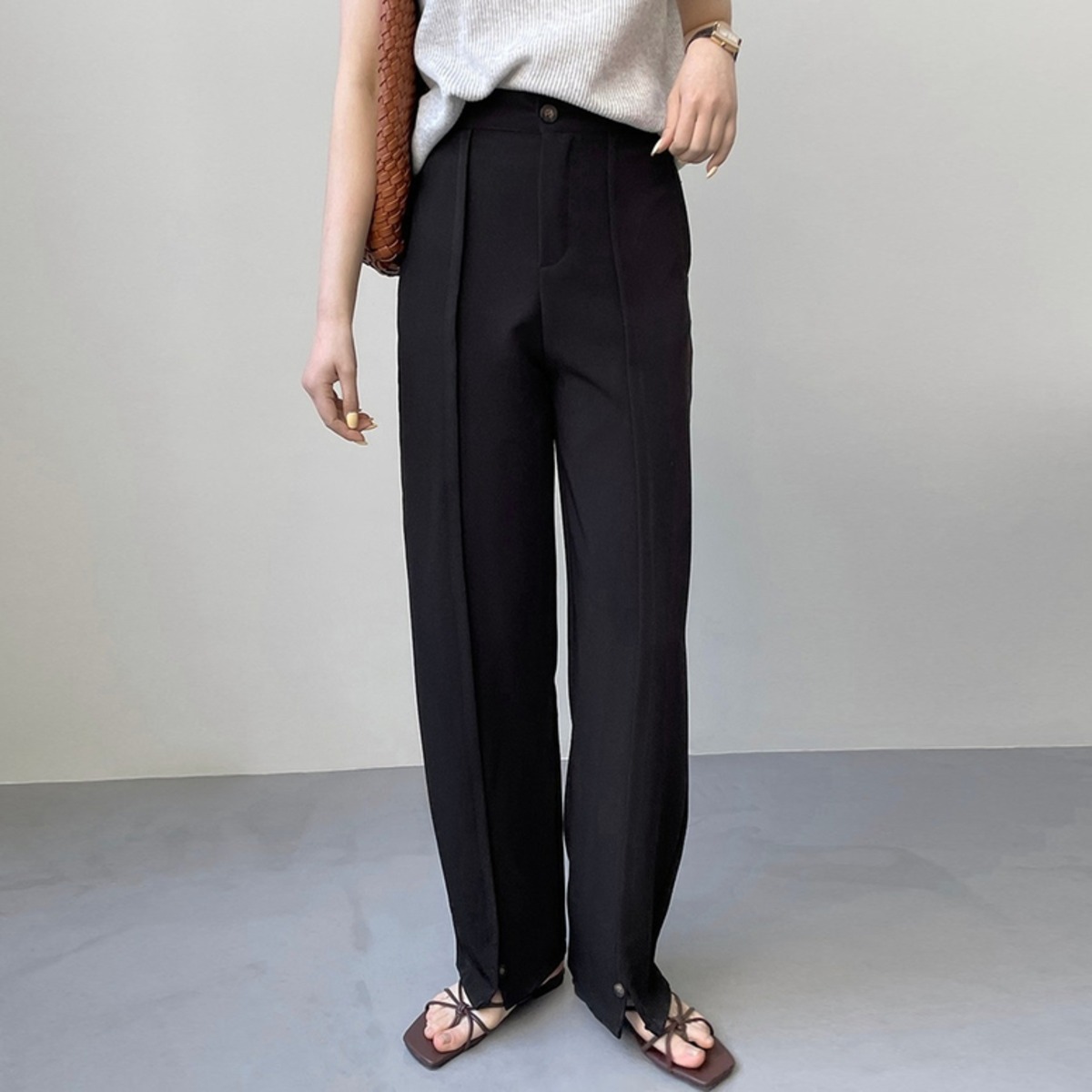 センタープレスヘムカットパンツ MR0057 | Evermod