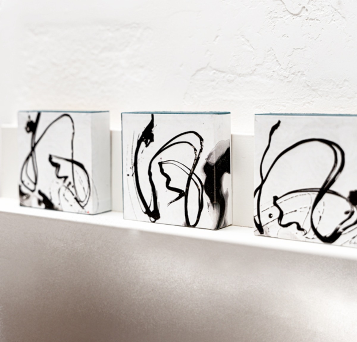 Touchable Calligraphy Art Panel～Texture of sumi ink, design of kanji ...