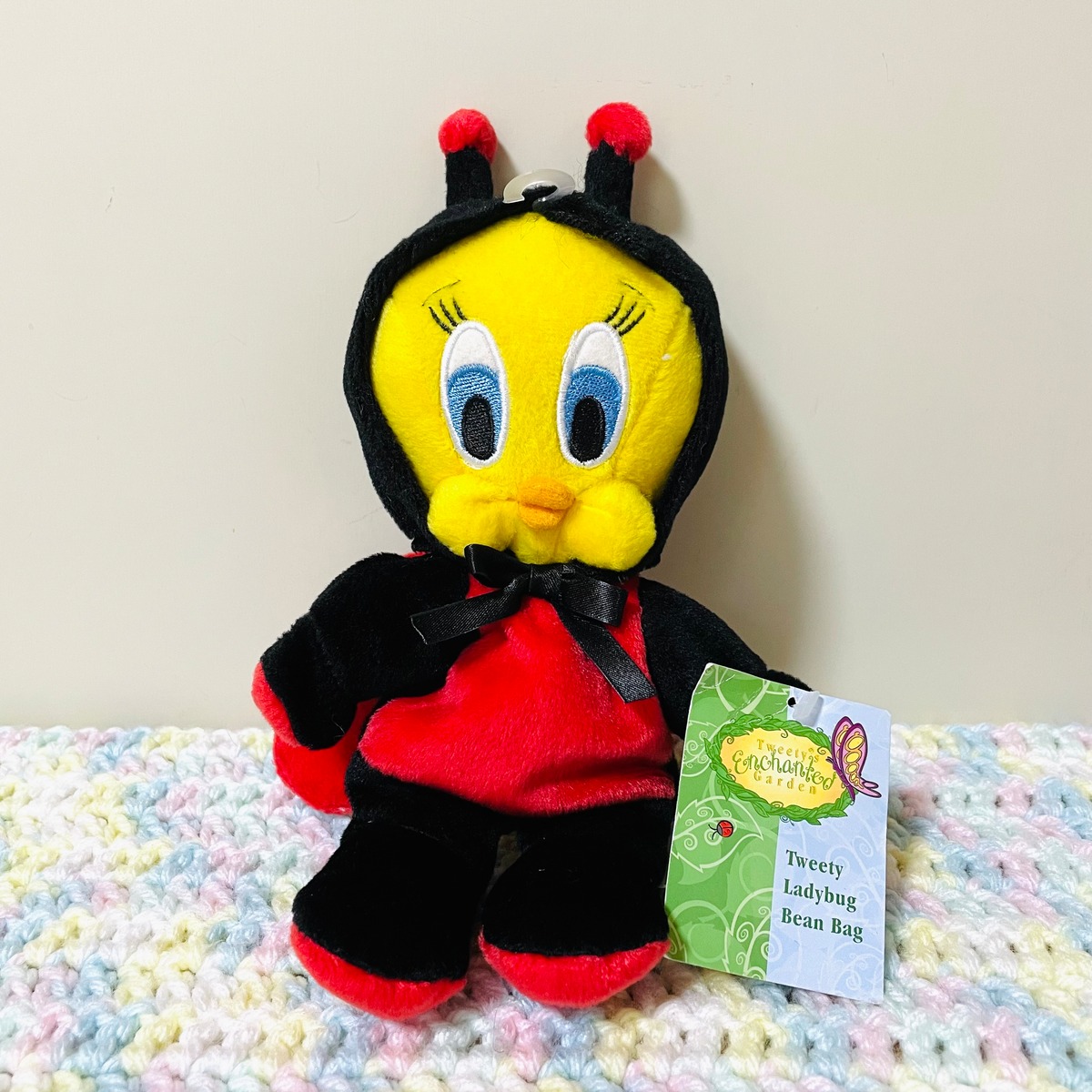 TWEETY LADYBUG BEAN BAG TOY てんとう虫トゥイーティー･ビーンバッグぬいぐるみ 1999年 LOONEY TUNES ...