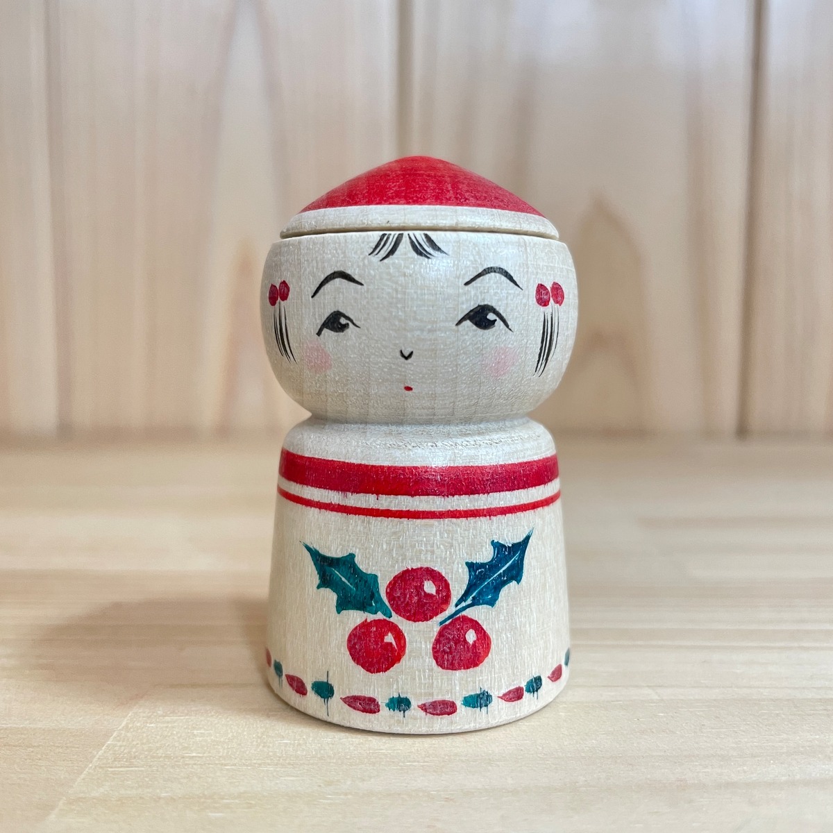 【田山和泉工人：南部系】2寸 クリスマスこけし ：6cm N2IT-24 | SHIBUYA_KOKESHI こけし専門店