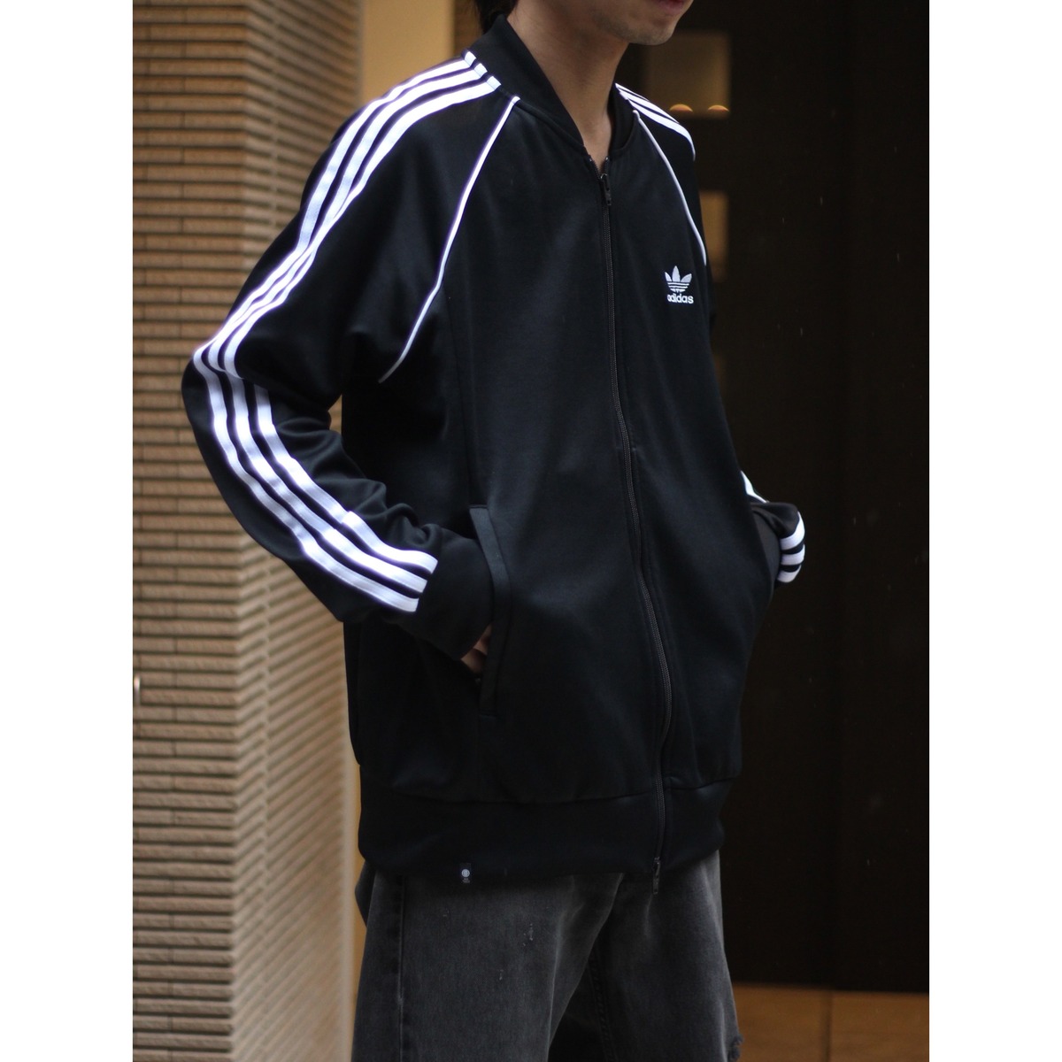 【CUBA】ADIDAS three-lined jersey track jacket -7164- | cv