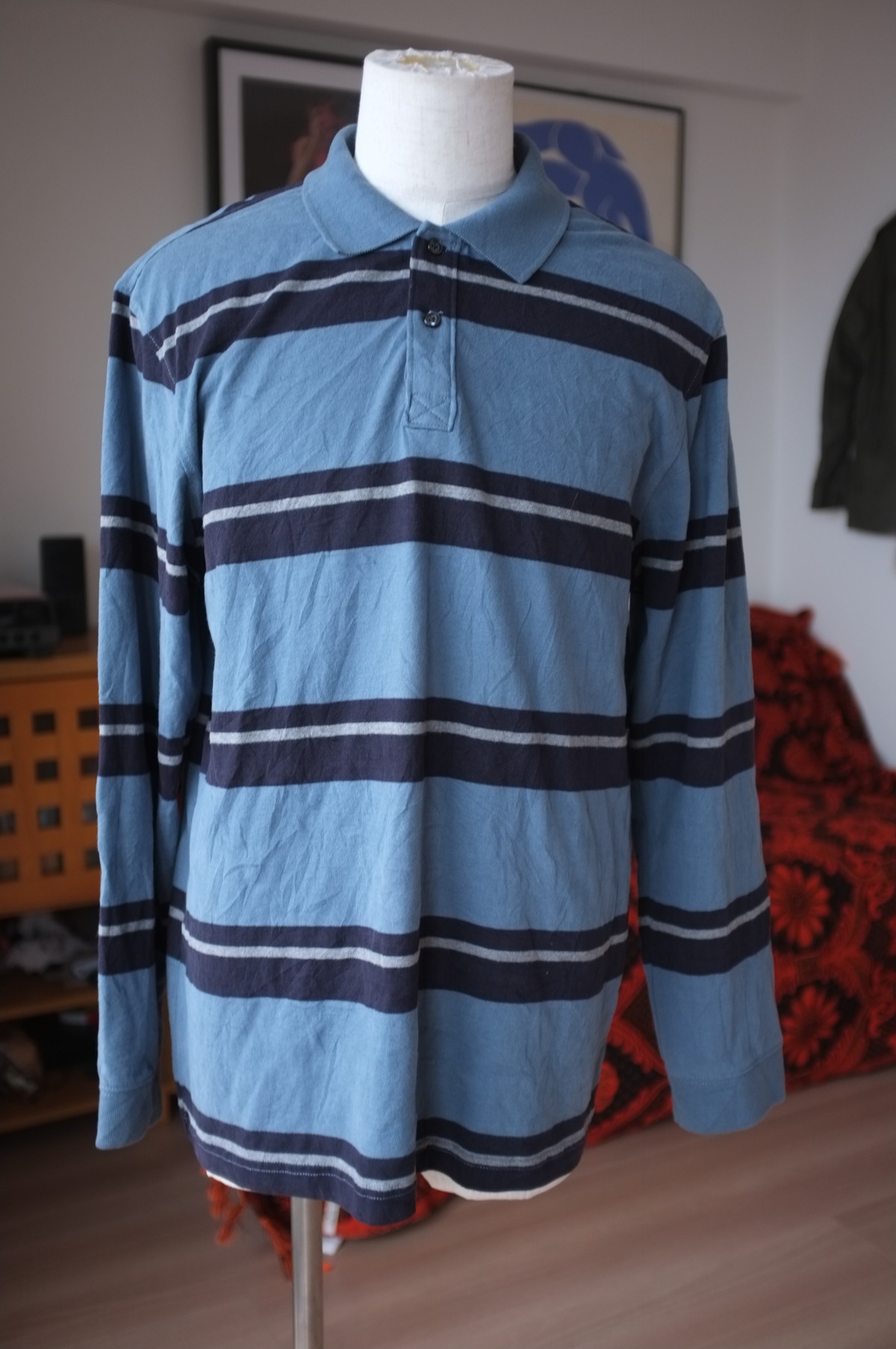 jhon stones bay long sleeve polo shirts | 衾-Fusuma-