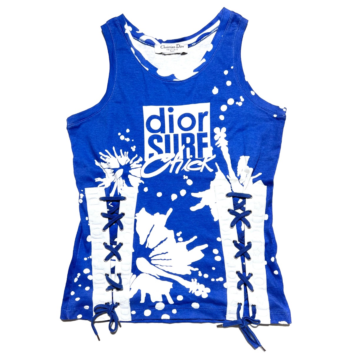 “SURF CHICK” Christian Dior SS04 surf collection tank | DENSE