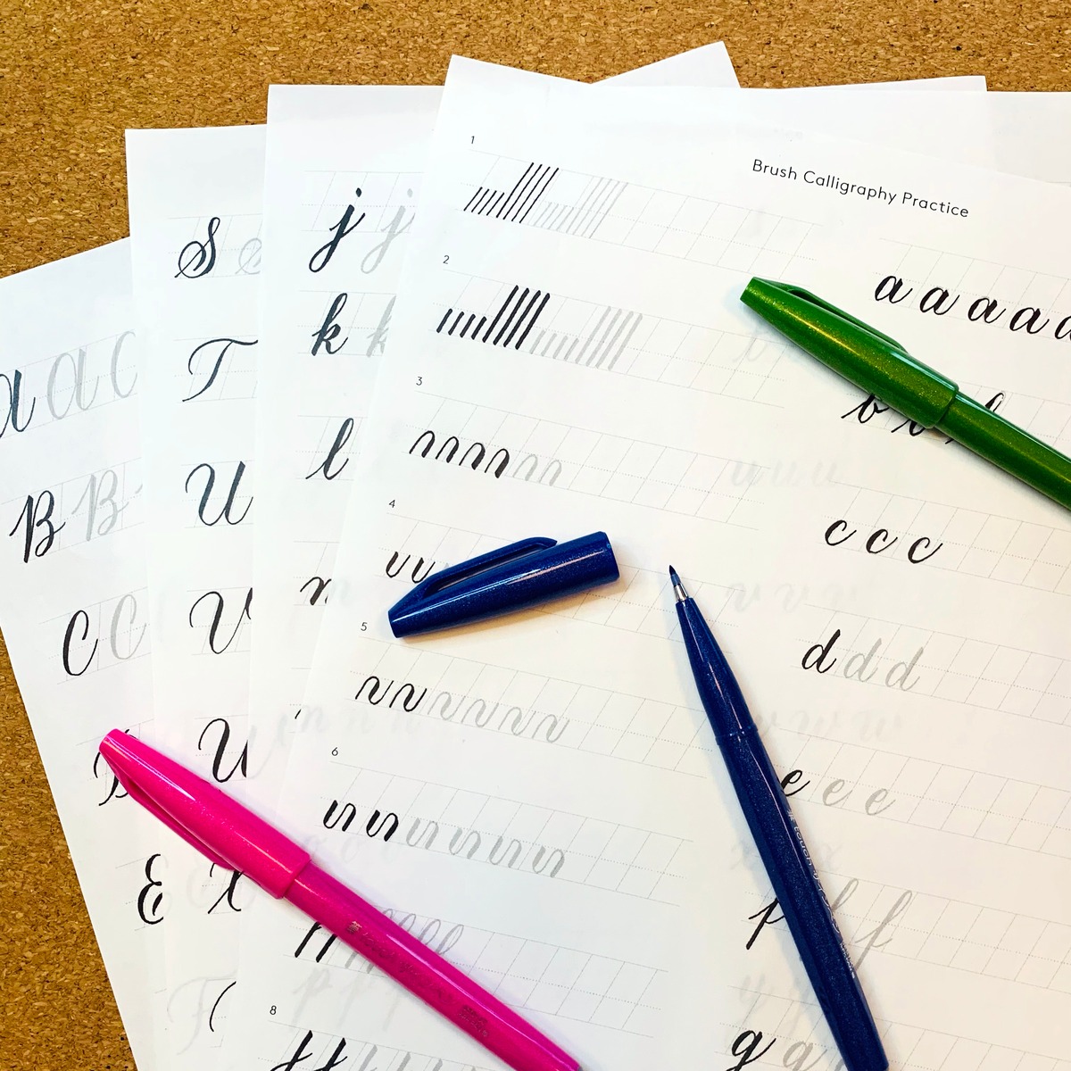 Brush Calligraphy Guide Sheets | Quick Brown Fox Shop