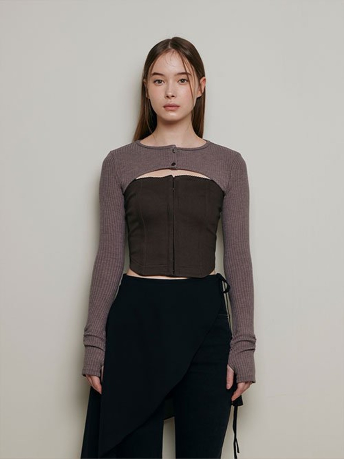 [NOT YOUR ROSE] Hazel top (Brown) | もごつ