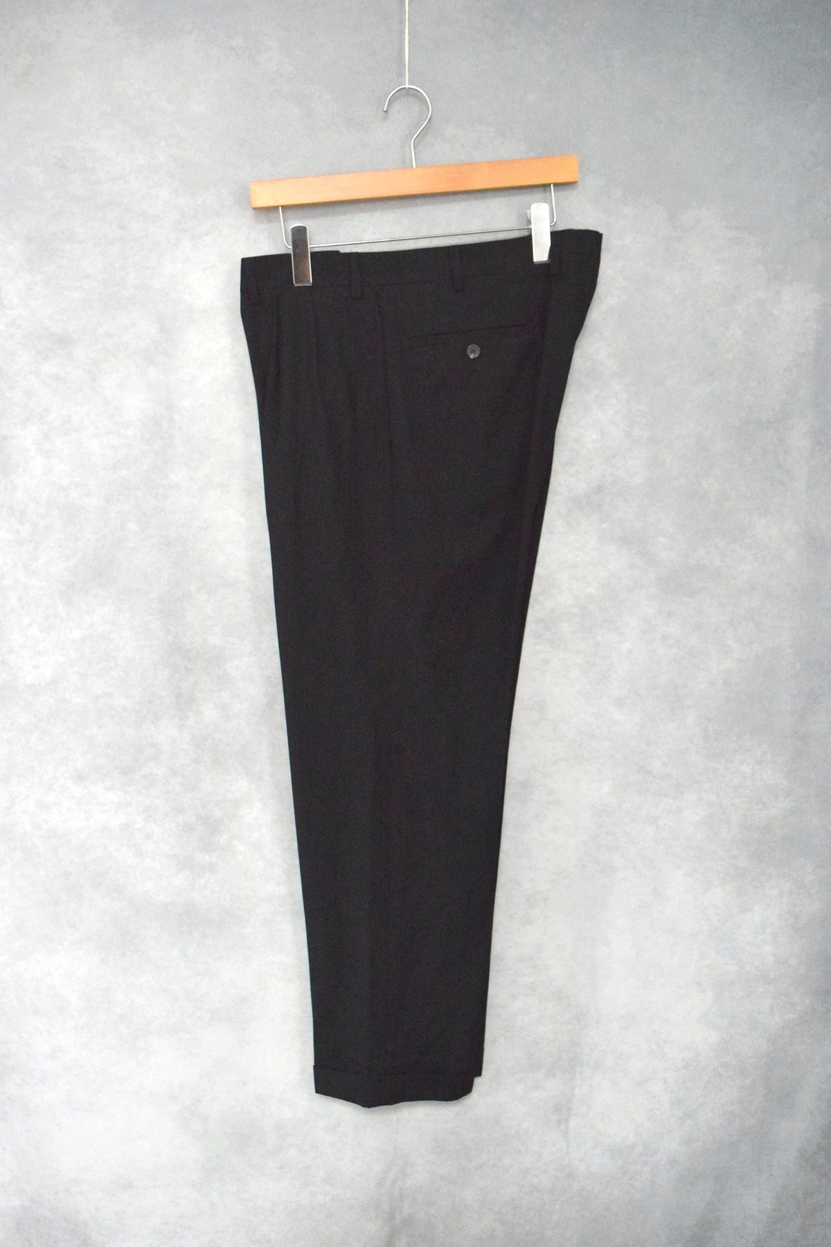 " lauren / ralph lauren " black poly x rayon two tuck tapered slacks ...