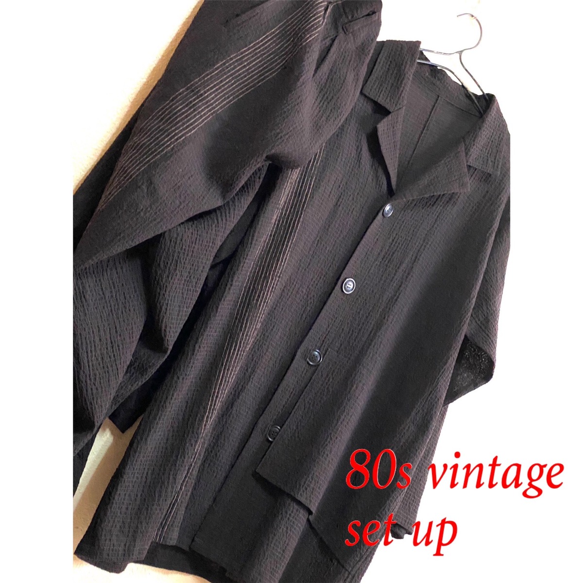 80s vintage 高級素材ゆるだぼ 春夏対応 ファッジ系 SET UP デザインジャケット | ROMP vintage used shop