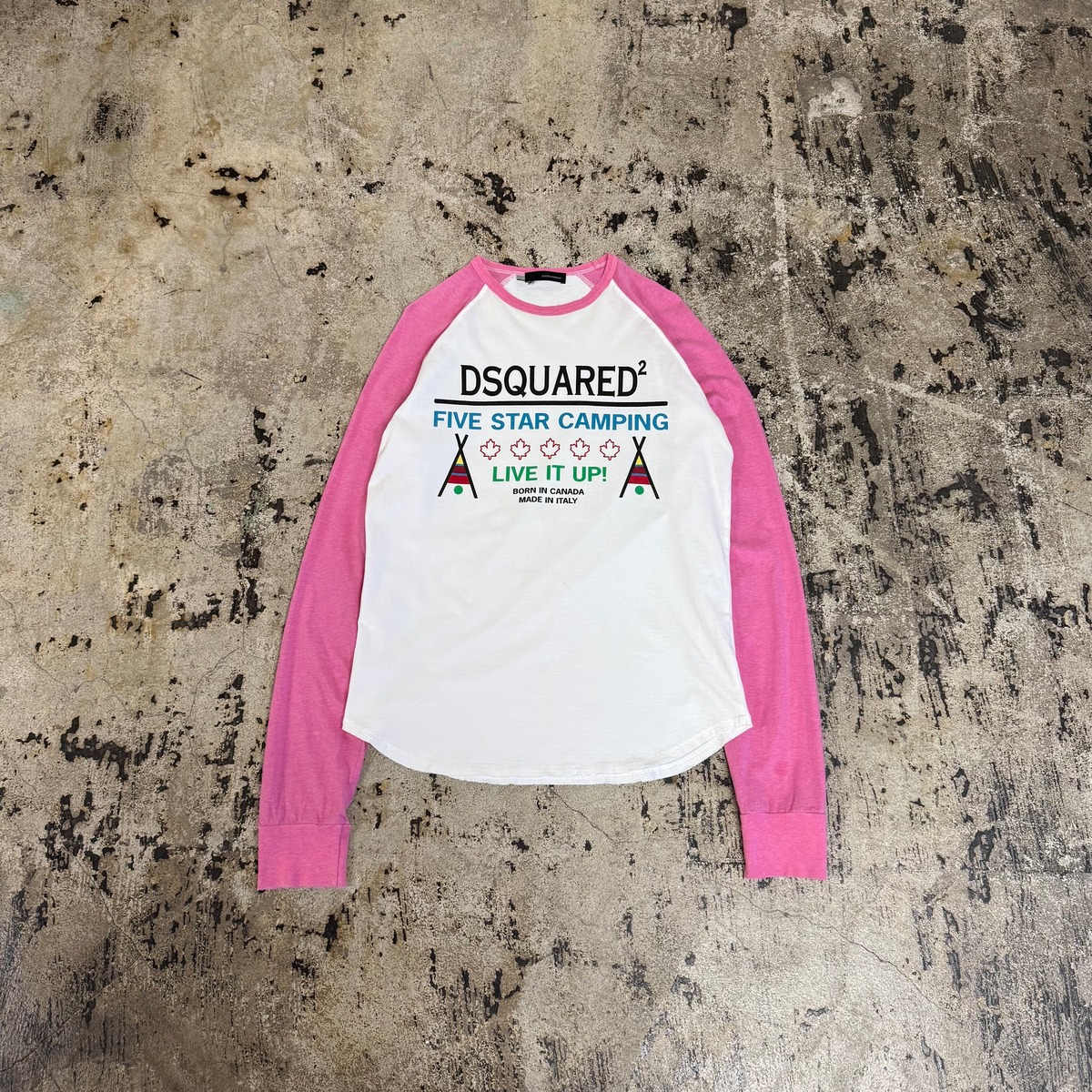 00s DSQUARED2 FIVE STAR CAMPING RAGLAN L/S | GALAXIES