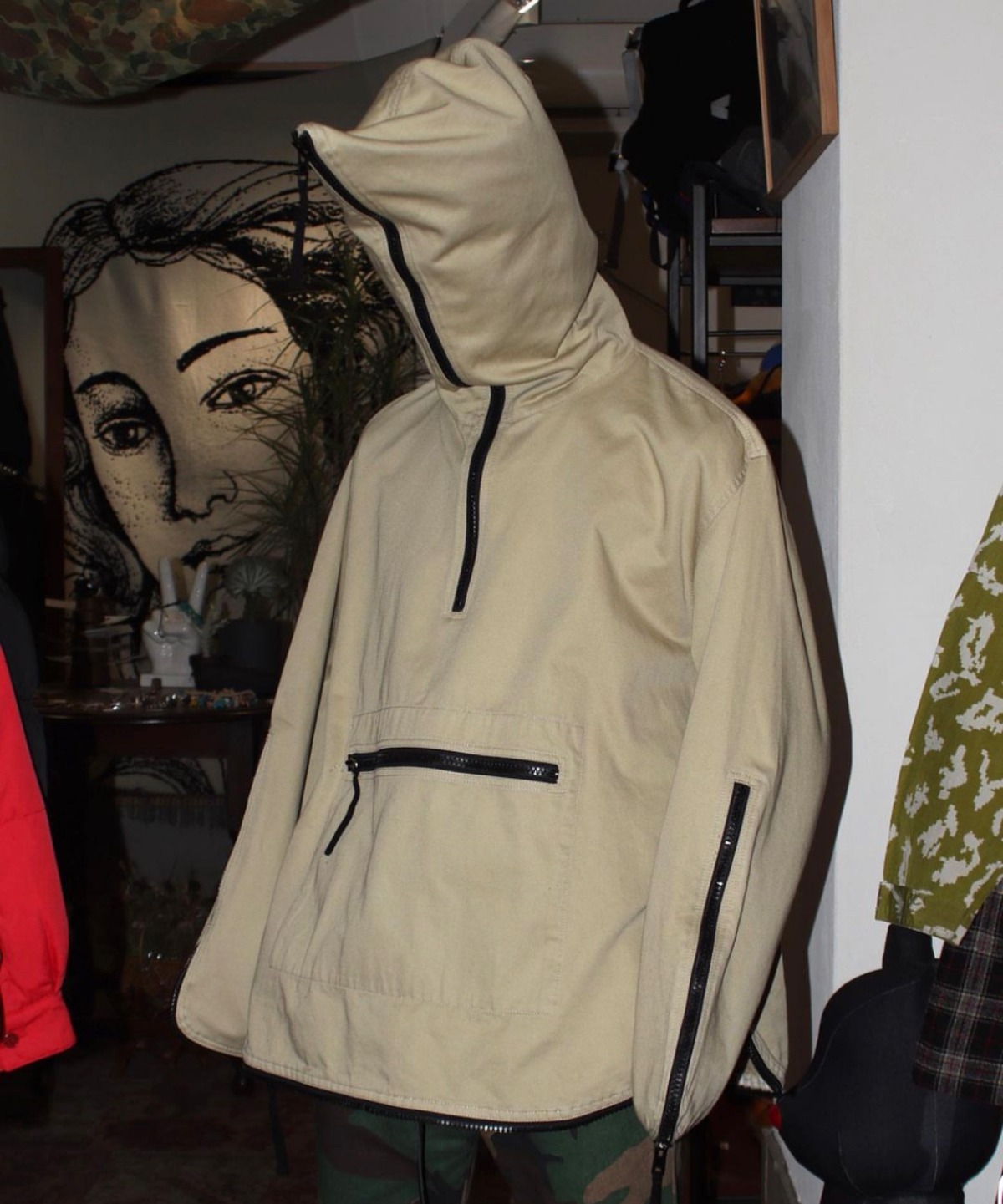 1990s " nepenthes " cotton gimmick hooded jacket . size large . | snooze