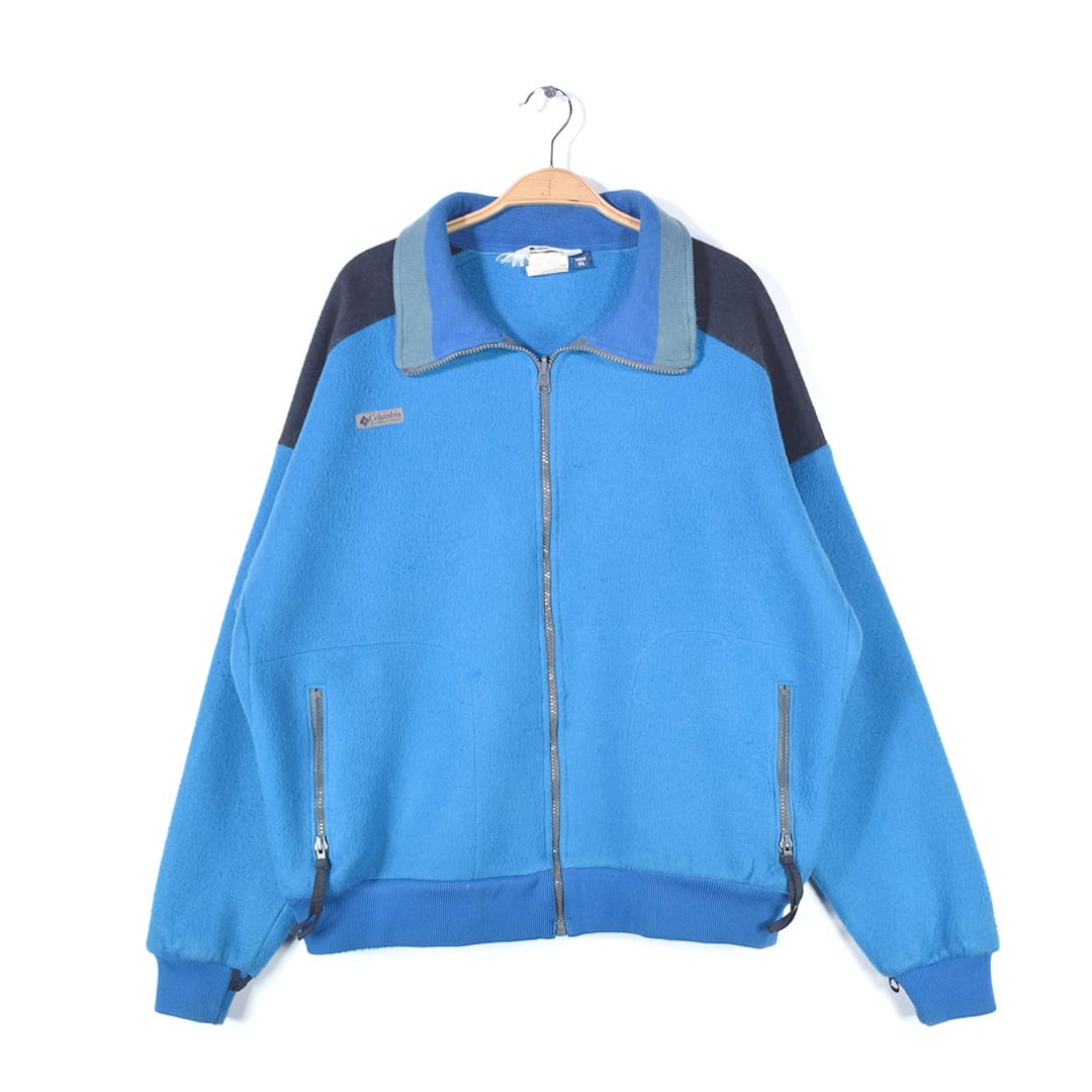 90s コロンビア USA製 フリースジャケット フルジップ ブルー