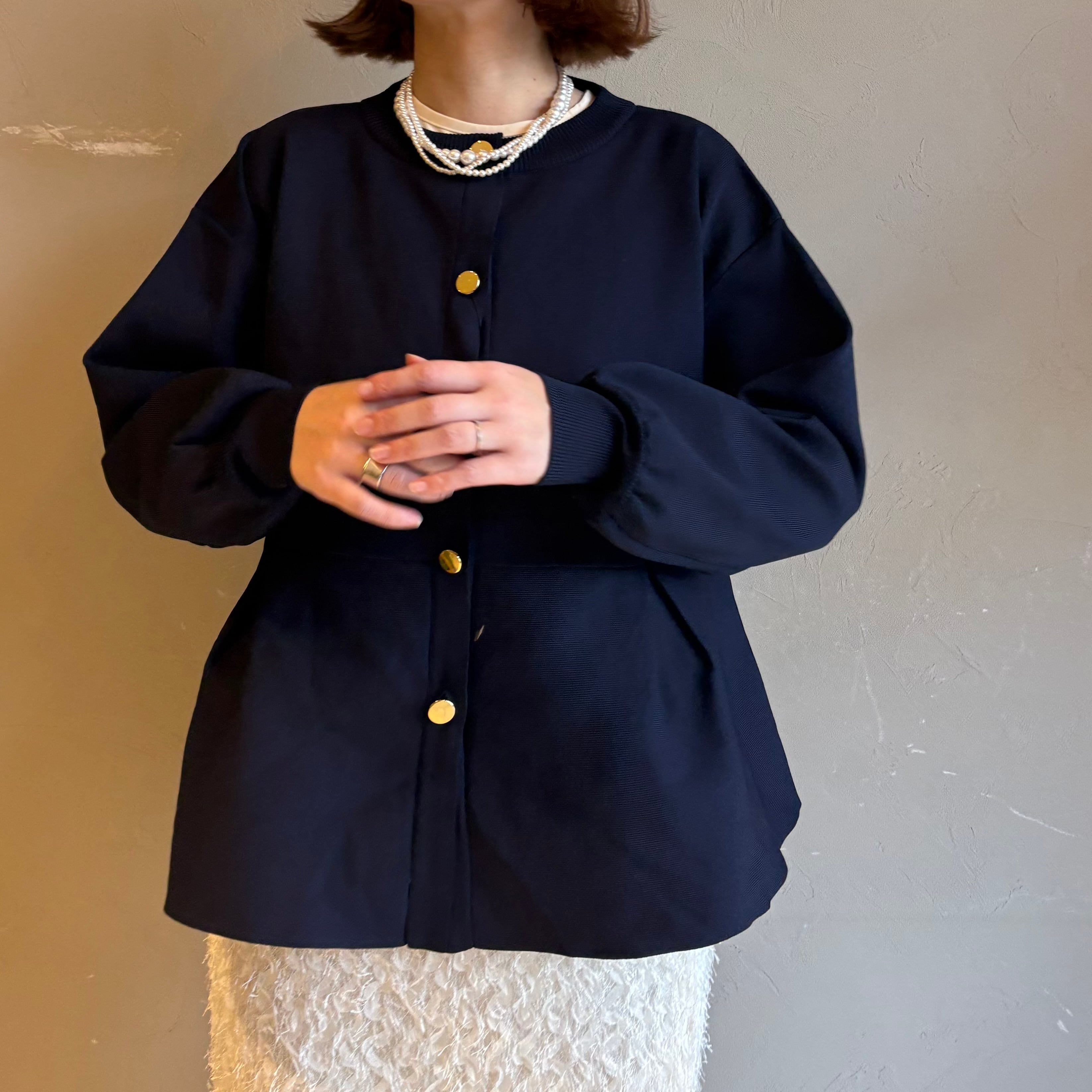 QTUME 】 スポンディッシュペプラムニットカーディガン | valance 福井