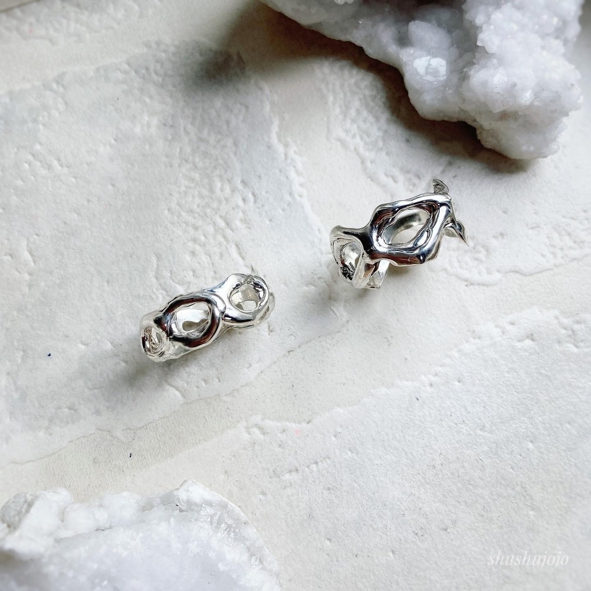 A,B silver melt ring ∞ | ShuShu and JOJO