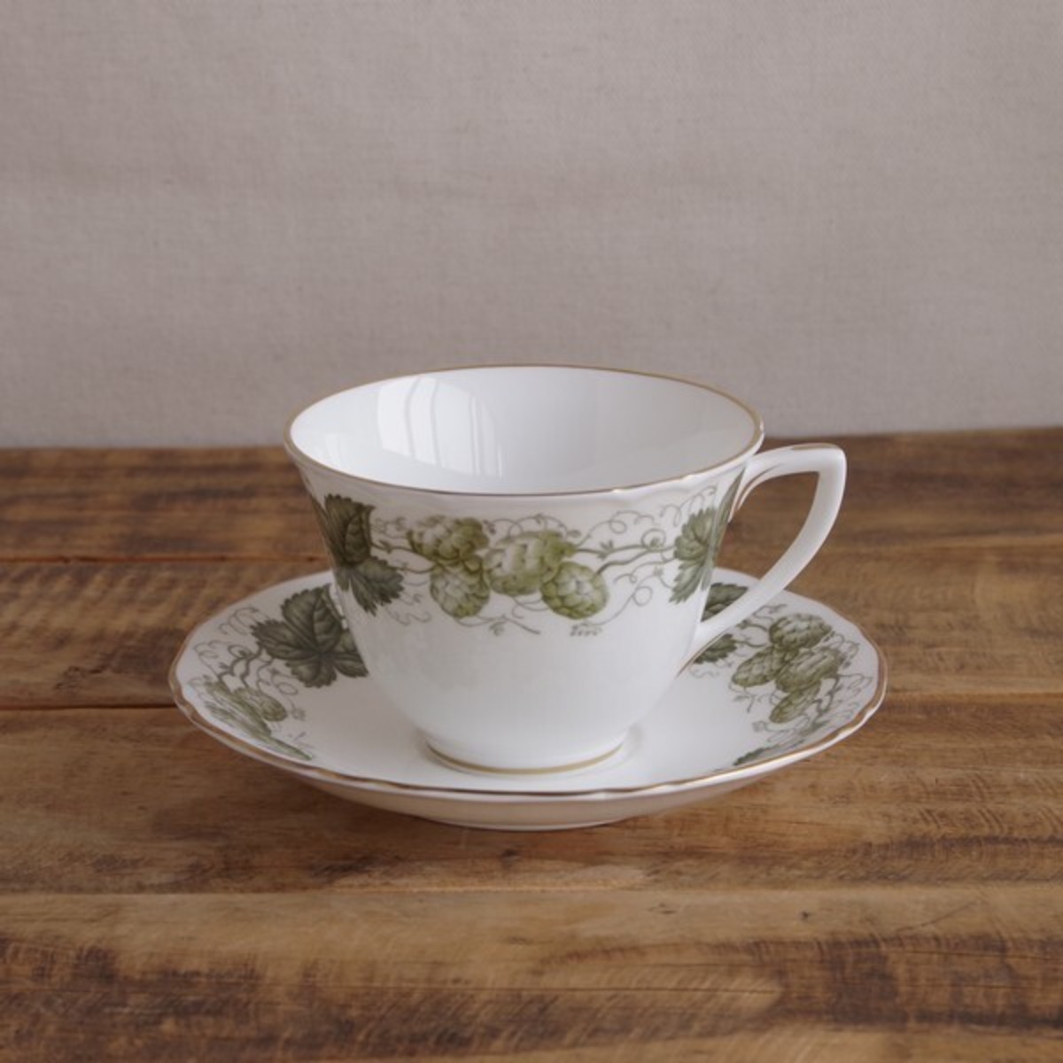 ロイヤルウースター マソン ホップ ボタニカル柄 ティーカップ ソーサー グリーン #220411-1~6 Royal Worcester ...