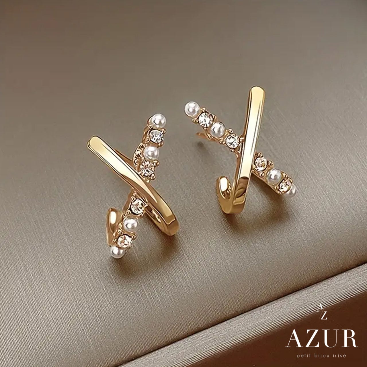 クロステッドジルコニアピアス | AZUR Tokyo(アズールトーキョー) クロステッドジルコニアピアス | AZUR Tokyo(アズールトーキョー)