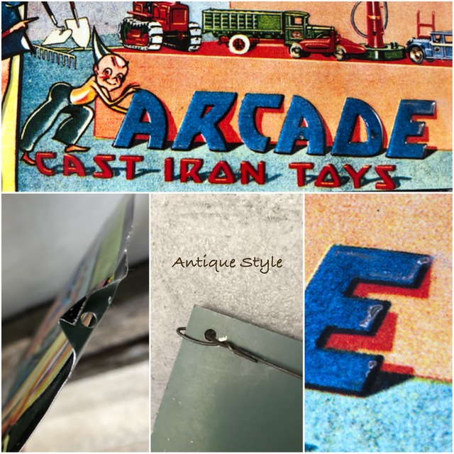 リプロダクト カラフル ブリキ看板 アーケード トイ 複製版 アメリカンヴィンテージ エンボス レトロ サイン【K-056a-008 ...