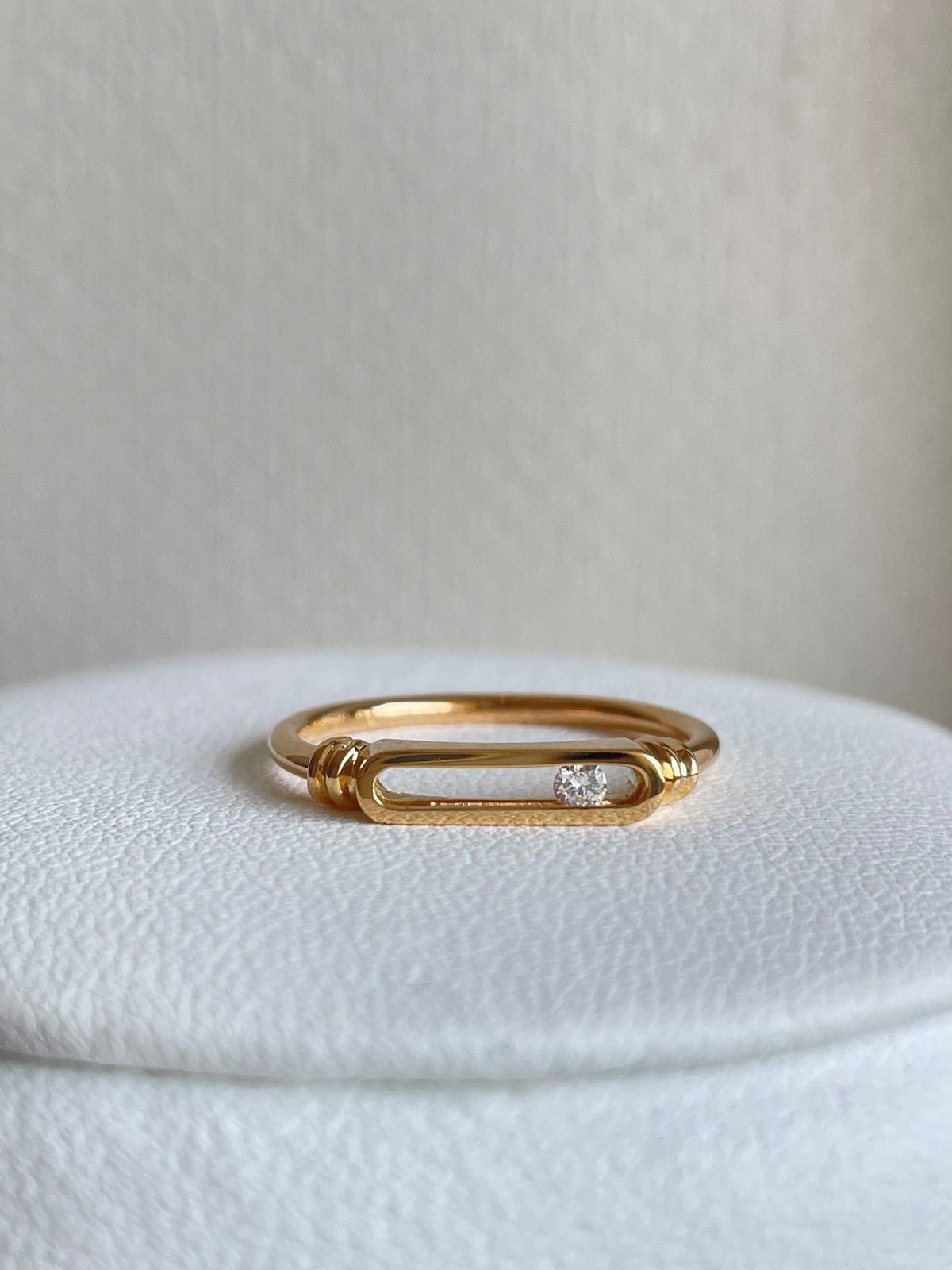 Diamond Moving Ring K18YG | GJCA