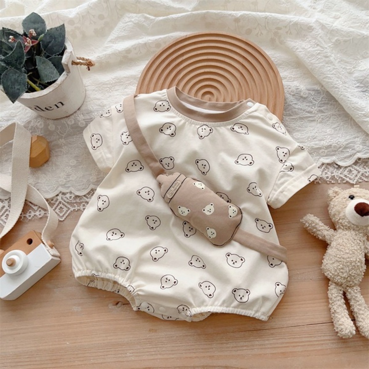 くまさん哺乳瓶rompers | chouchoubear