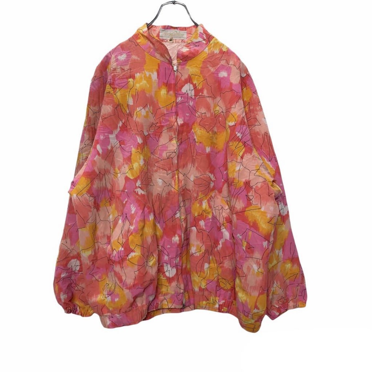 Michel Valenie 総柄 ナイロンジャケット サイズ40 Lサイズ位 ウィメンズ 古着卸 アメリカ仕入れ a312-5928 ...