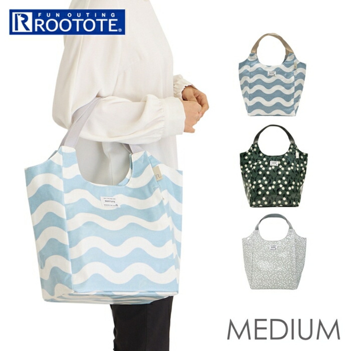 ルートート トートバッグ ROOTOTE 1103 通販 トートバック レディース 大きめ マチ広 軽量 軽い 肩掛け 通学 通勤 おしゃれ かわいい ラミネート加工 撥水 EU.ROUND ...