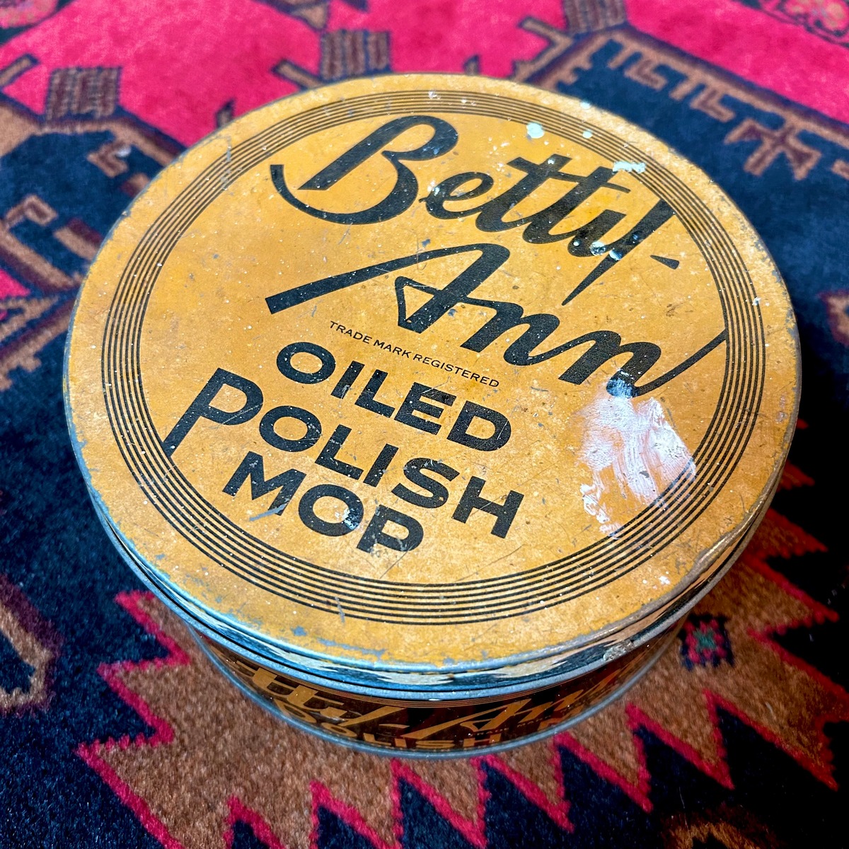 Betty Ann Litho metal can Oild Polish Mop tin 缶 vintage MU-95 | CANDY ...