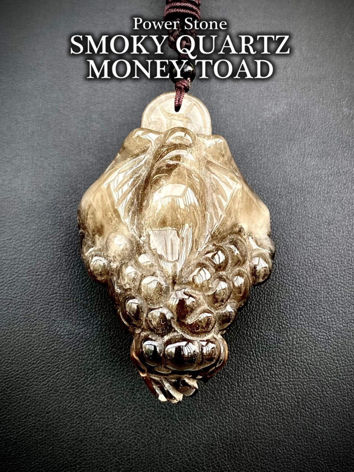 Power Stone Smoky Quartz Money Toad Pendant | Heimer’s