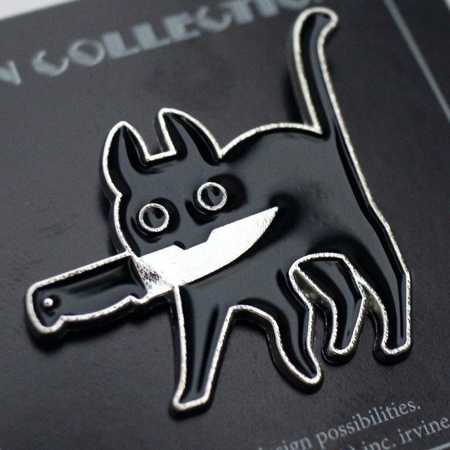 Pin Collection Knife Team Black Cat Police Chief Pins Pin Badge | mingus