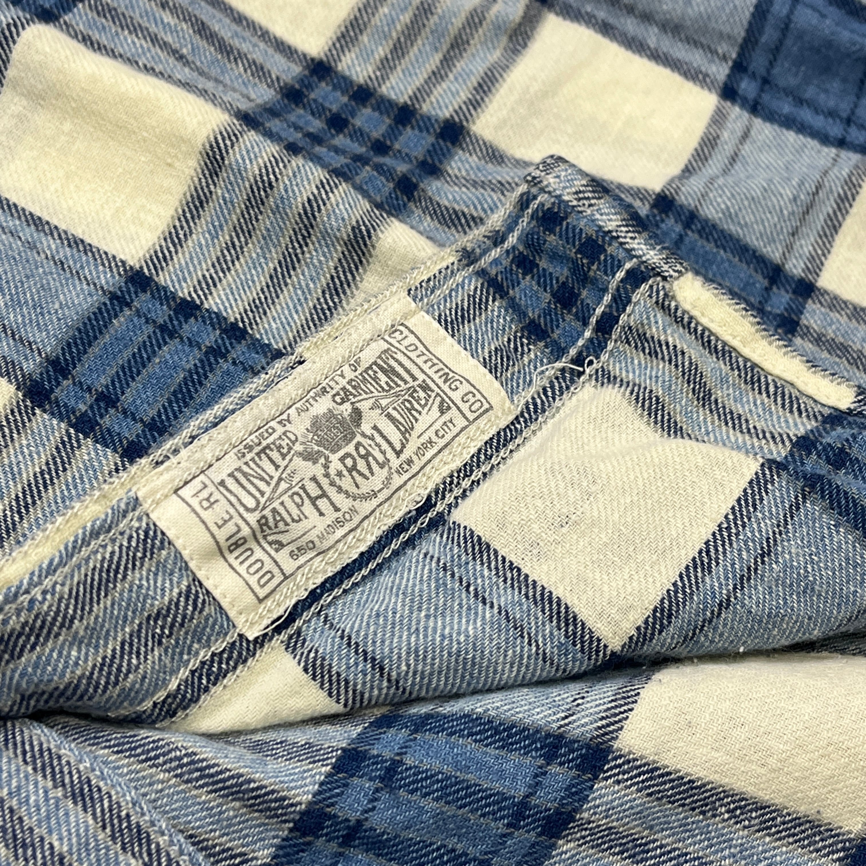 RRL FLANNEL CHECK BLUE/WHITE | safarionline