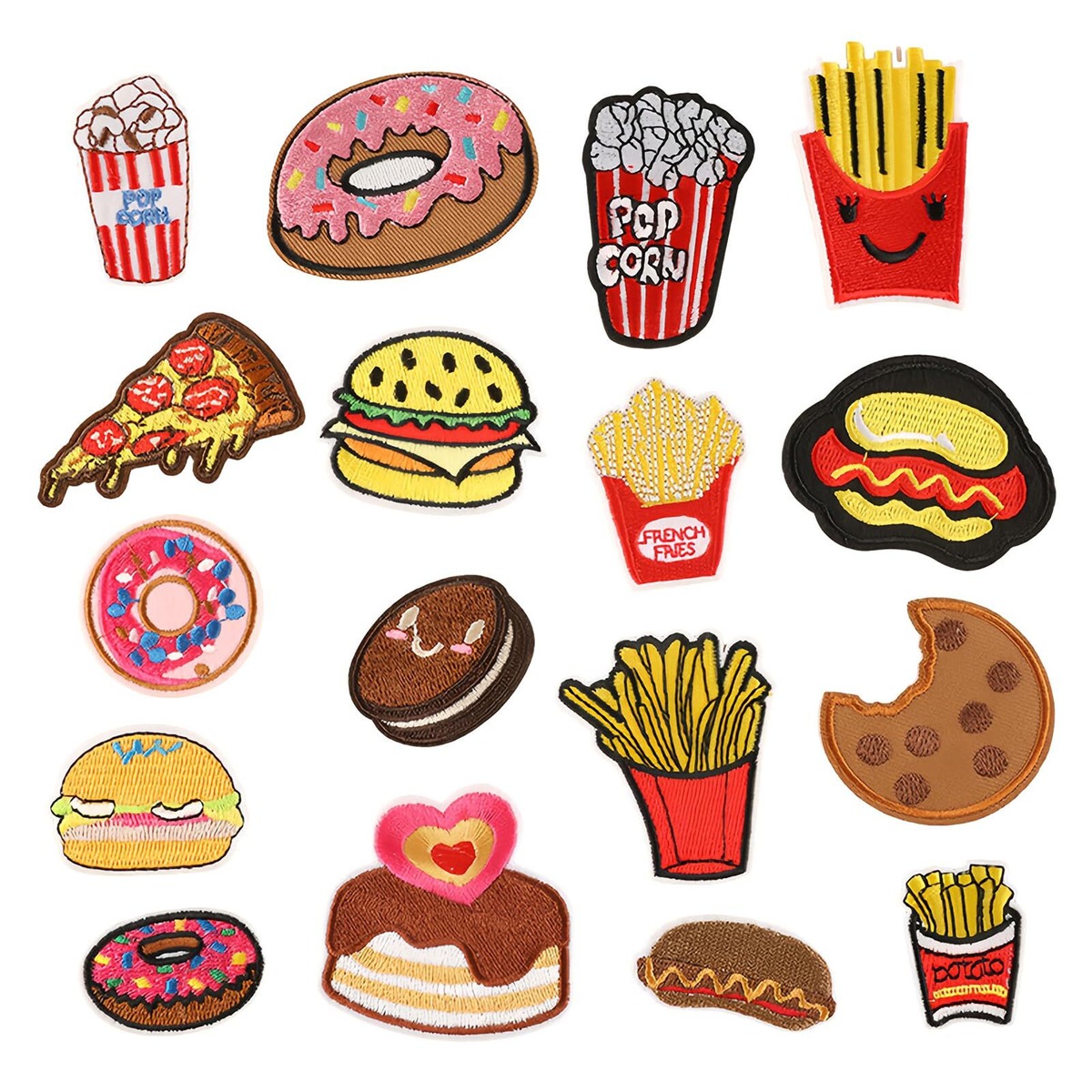 【特価商品】ワッペン 人気セット アイロン貼り付け 縫い付け 可愛いアップリケ 刺繍ワッペン 手芸用 男の子 女の子 複数の刺繍オプション かわいい おしゃれ 入園 入学 幼稚園 保育園 ...