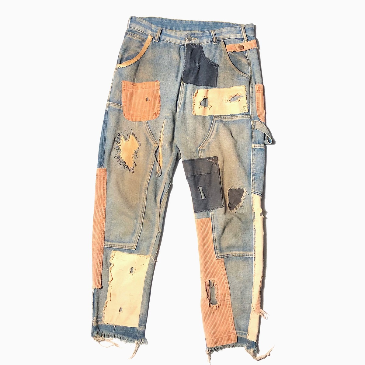 Vintage Patchwork Grunge Denim Pants | Antler