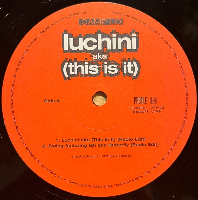 Camp Lo – Luchini AKA (This Is It) (12") | oleo Records