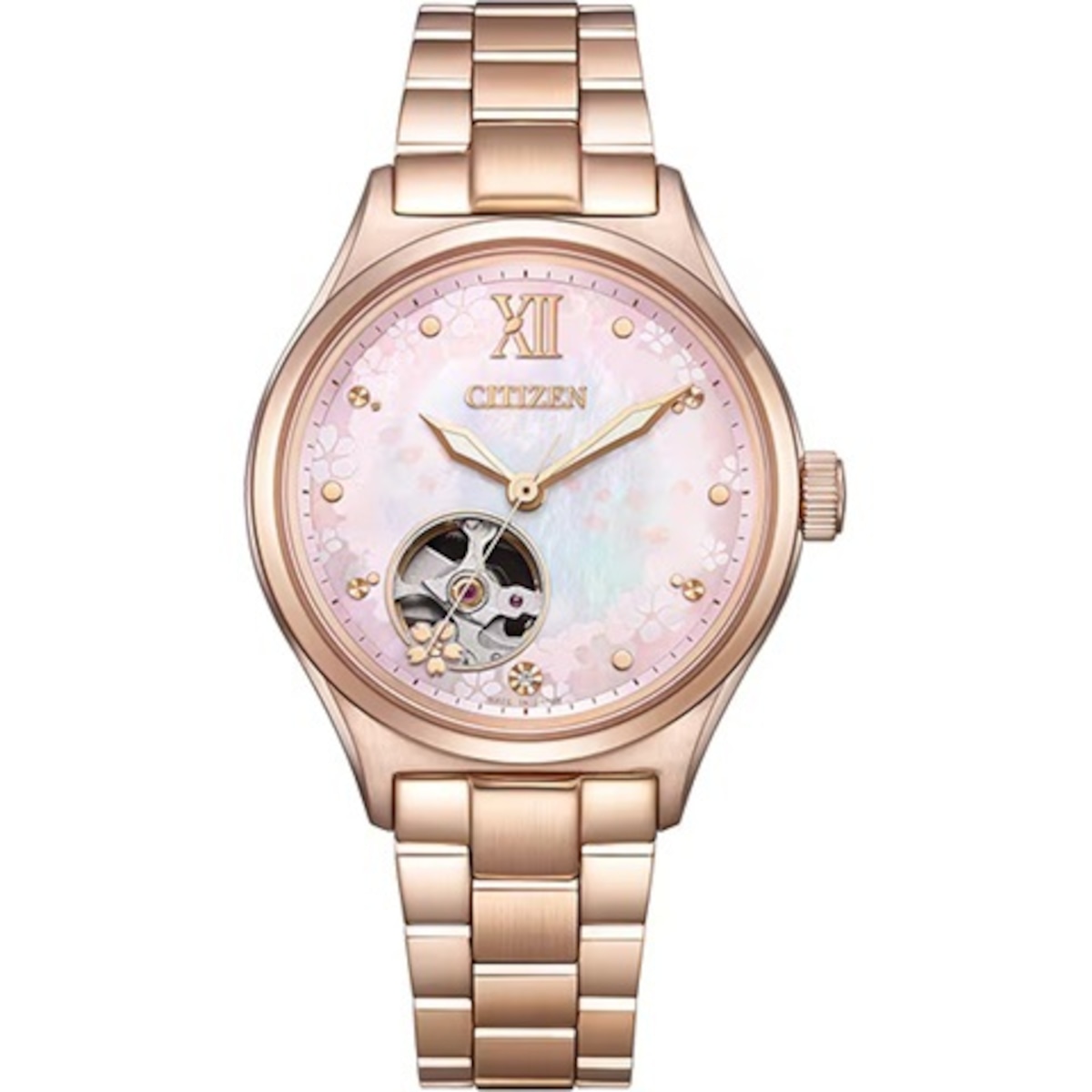限定品★CITIZEN シチズンコレクション PC1015-59W 桜モチーフ 機械式時計 レディース腕時計 | 栗田時計店(1966年創業の ...