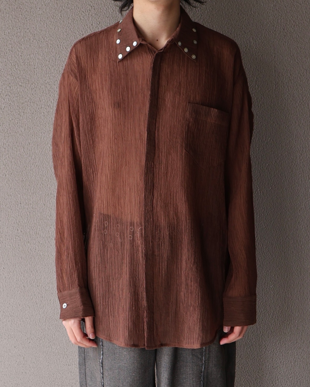 theworldisyouroyster 25ss/FLOW Sheer Shirt | blendmarket