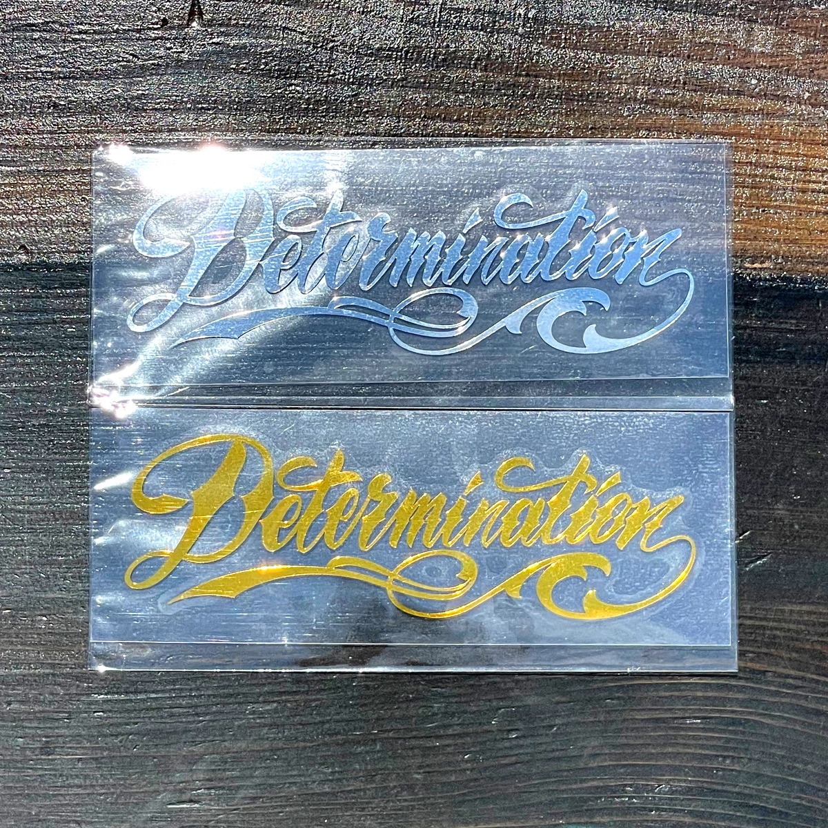 DETERMINATION logo Sticker メッキ【S】 | DETERMINATION