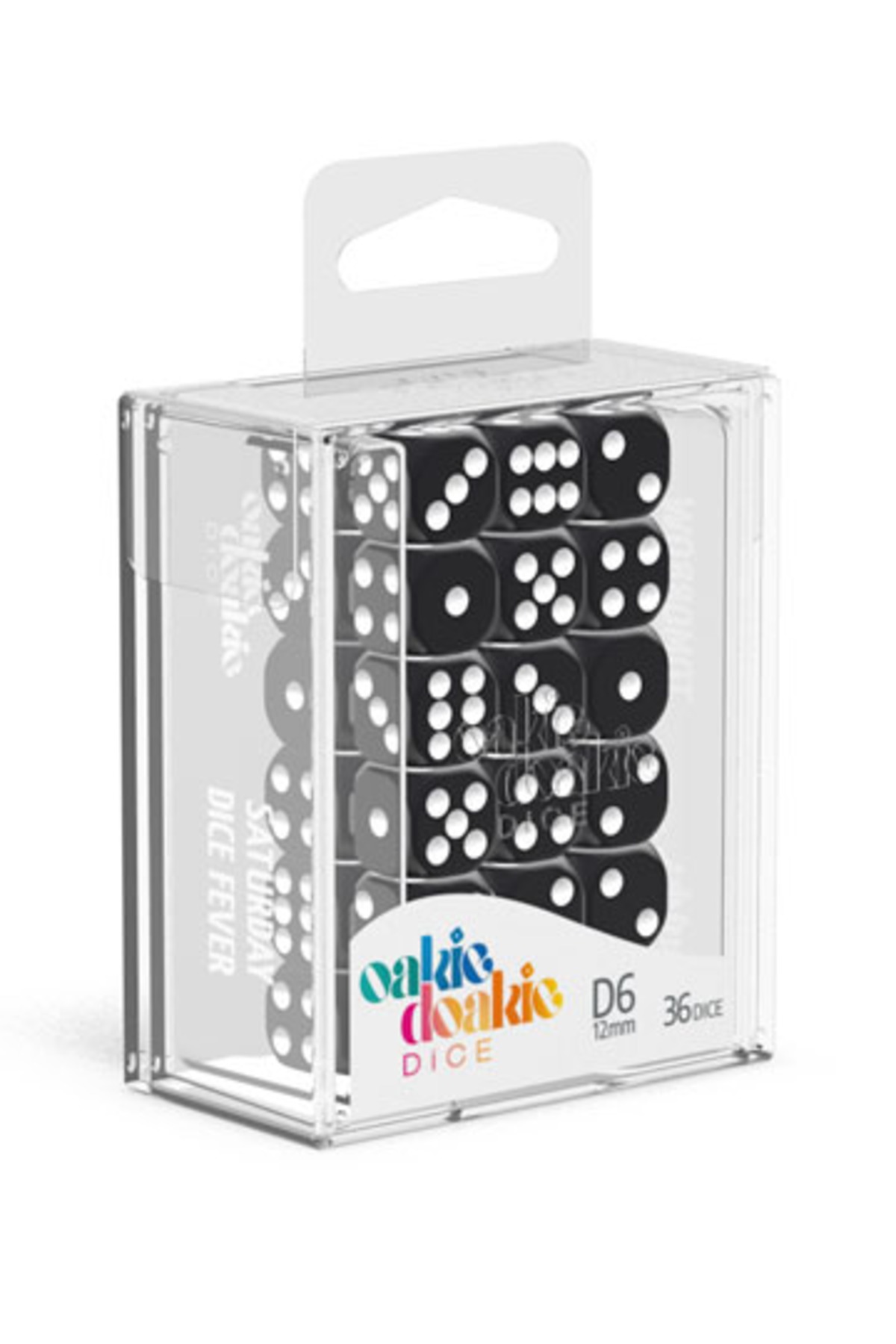 D6 Dice 12 mm Solid - Black (36) ODD400027 | Dice Dragon
