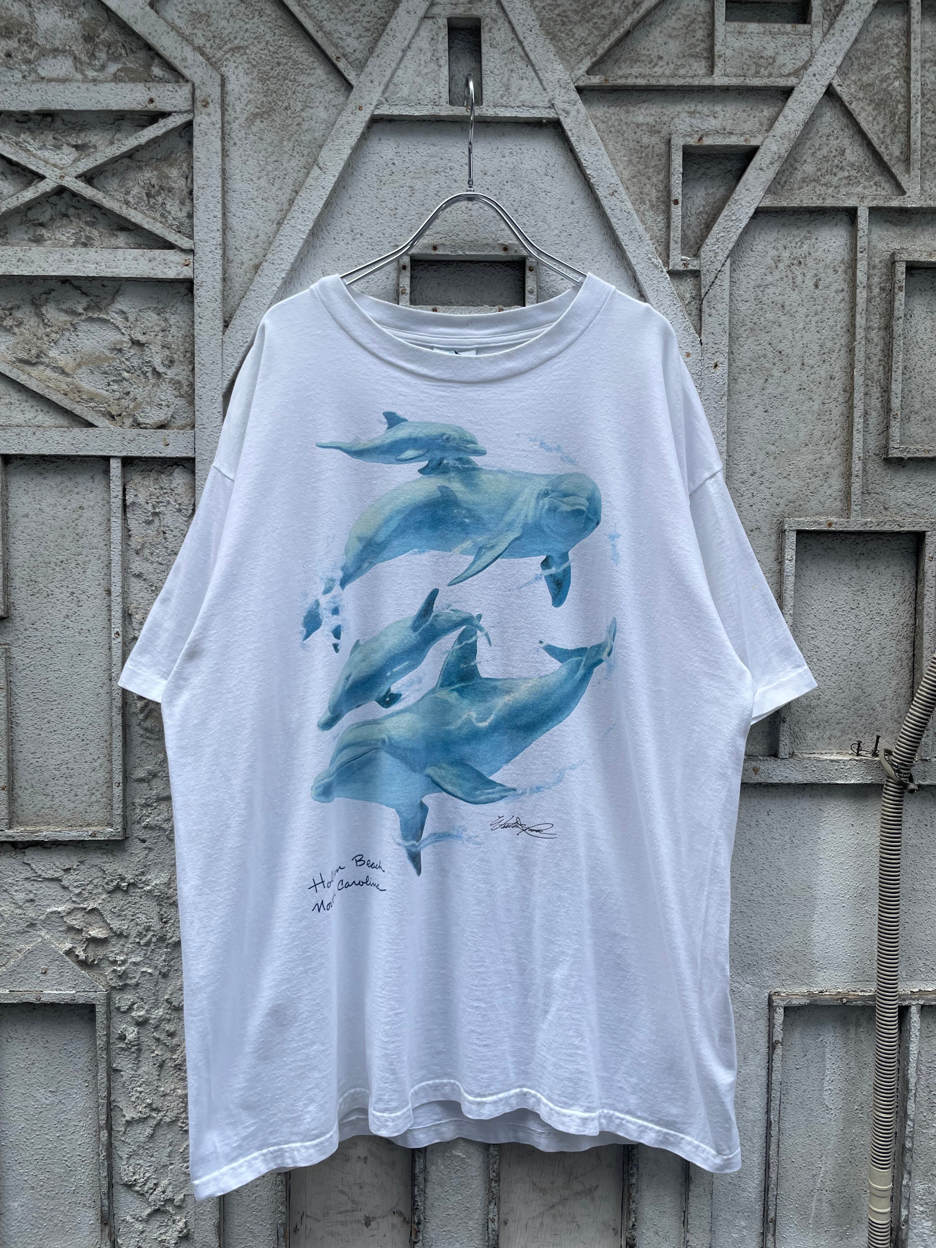 "DOLPHIN" print tee / made in USA | 深緑オンライン