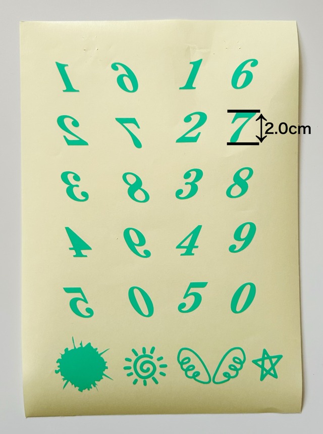 塗装用マスキングシート・MINI【数字】 | haruru**sb