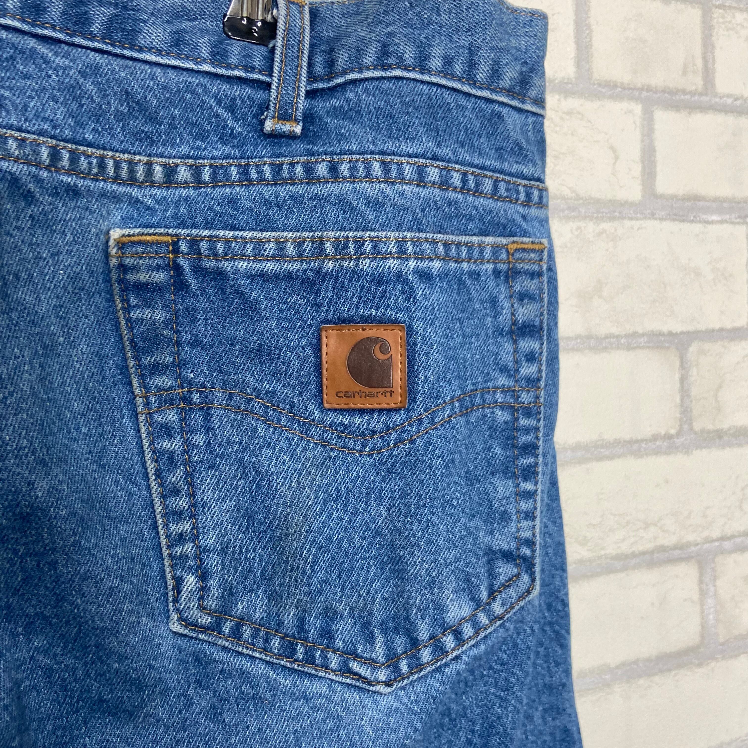【W36×L34】Carhartt デニムパンツ 革パッチ | 古着屋OLDGREEN
