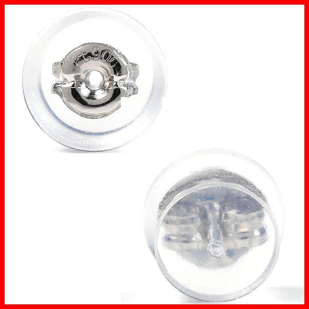 ピアス キャッチ PLUSTER 落ちない シンプル ダブルロック 落ちない 1ペア PT900 K18 (2個セット) [専用ポーチ付き] | Pay ID