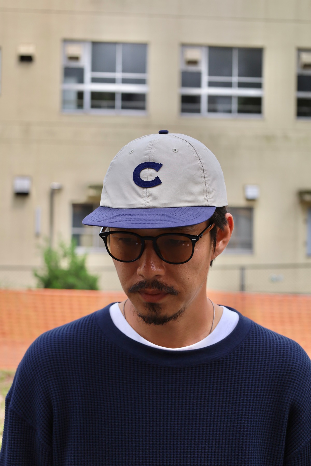 【CALM】FELT LOGO BASEBALL CAP（navy） | CALM