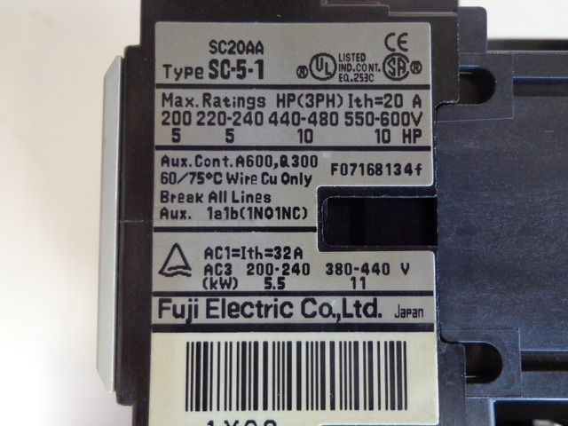 富士電機 SC-5-1 200V + TR-5-1N（5-8A）（FBM-0011） | kosho net shop BASE店