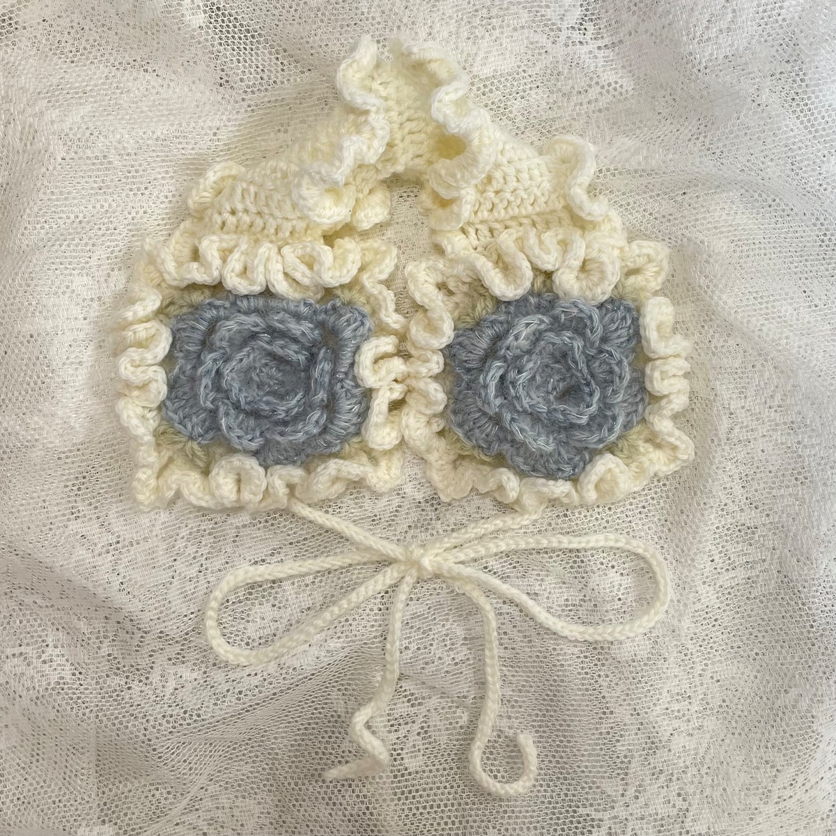 frill flower ear muffs | mimipono